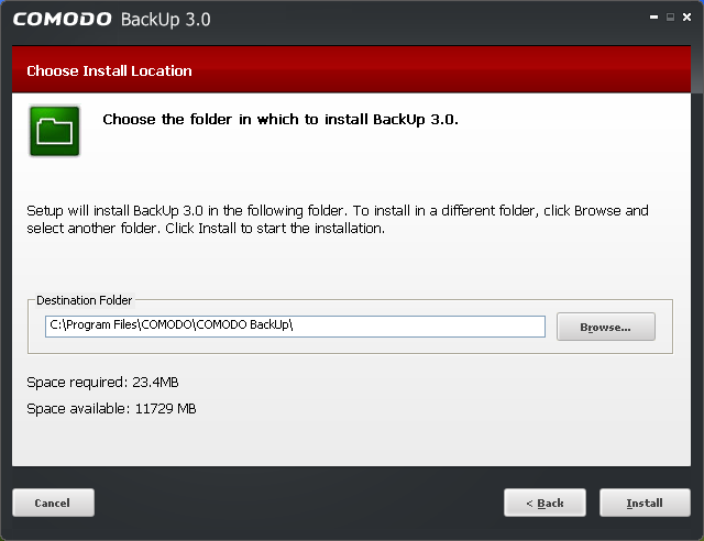 Installing Comodo Backup | Comodo Internet Security Help| Comodo Internet Security v5.9/5.10